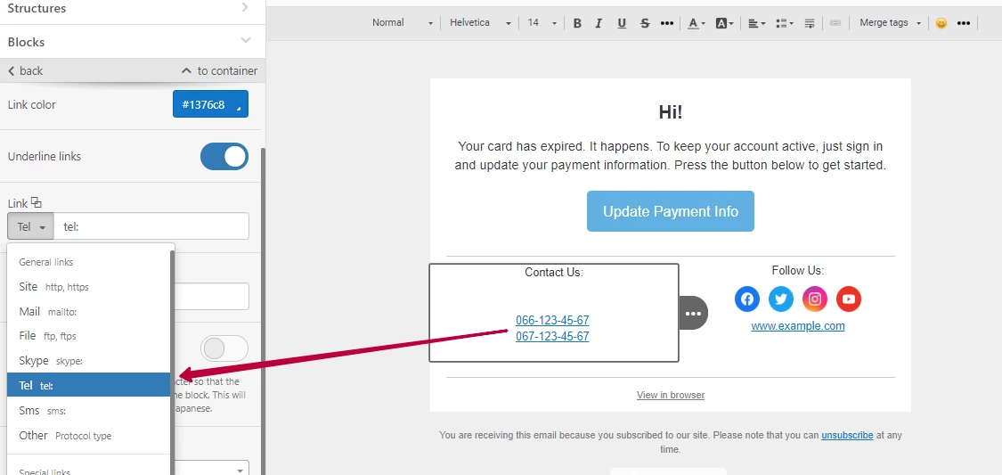 How to Add Anchor Links and Hyperlinks to Emails in a Drag-and-Drop Editor | Blog